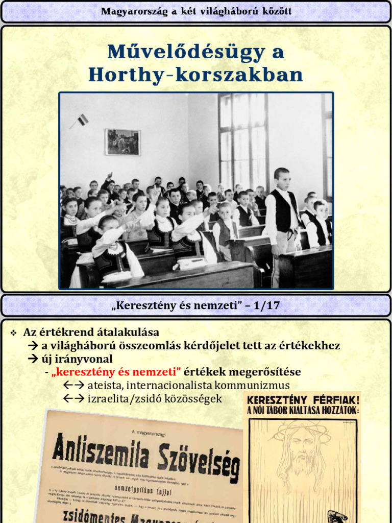 02 MJK I Muvelodesugy A Horthy-Korszakban | PDF