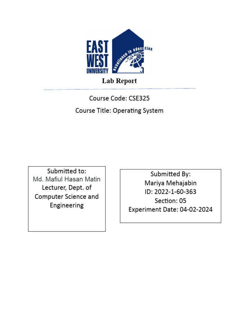 Lab Report | PDF | Scheduling (Computing) | Applied Mathematics