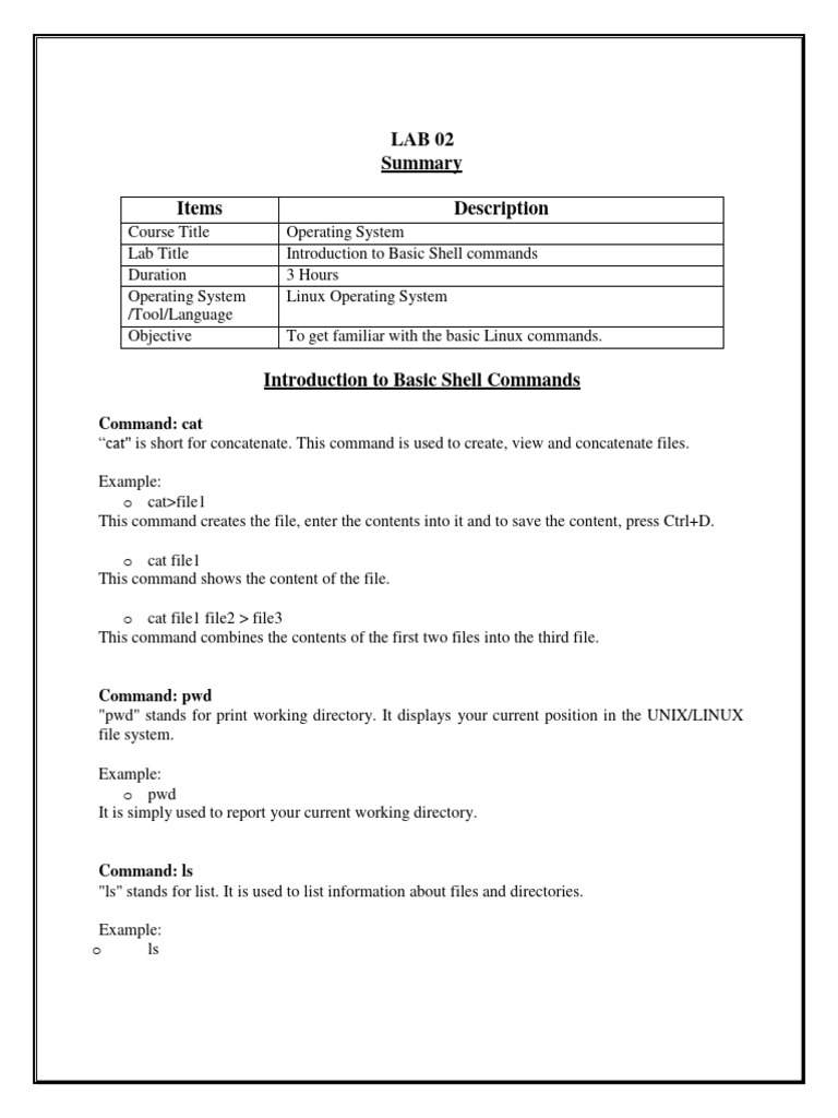 OS - Lab 02 | PDF | Computer File | Filename