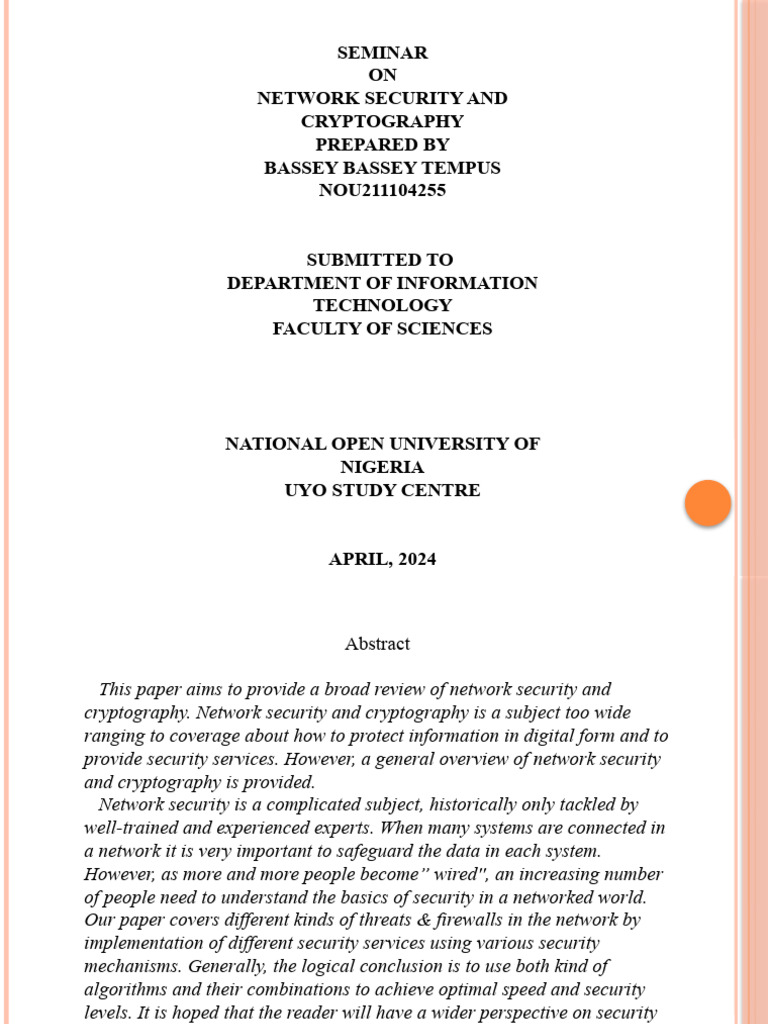 Tempus Seminar Presentation | PDF | Cryptography | Encryption