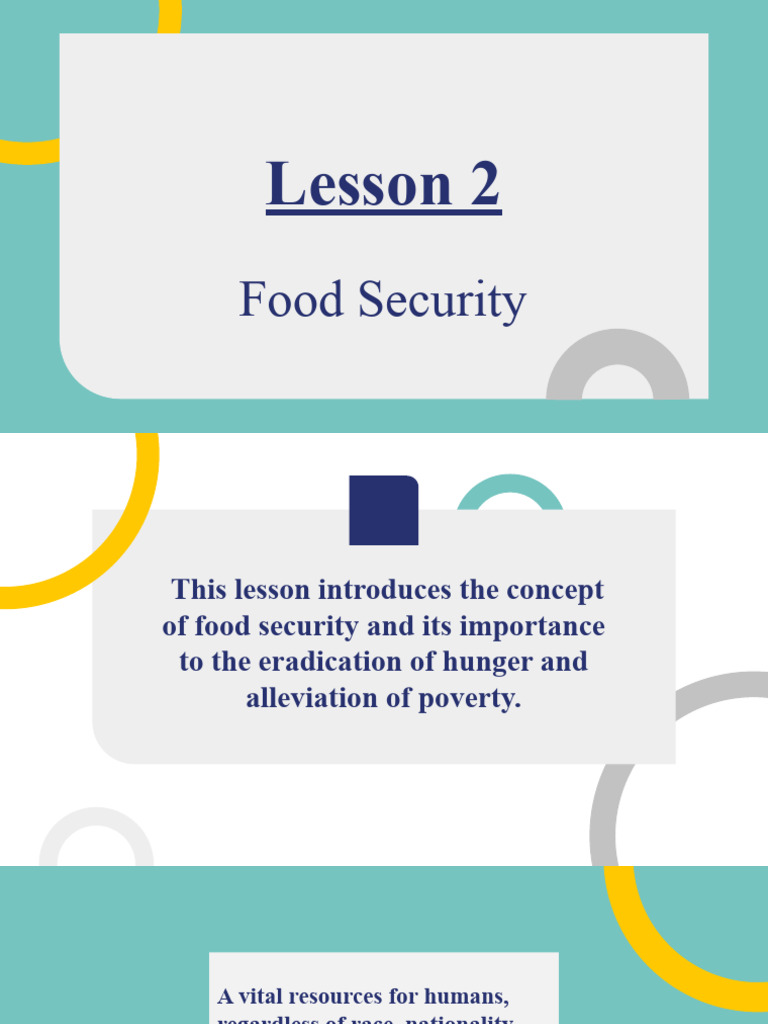 Lesson 2 Food Security | PDF | Food Security | Securities