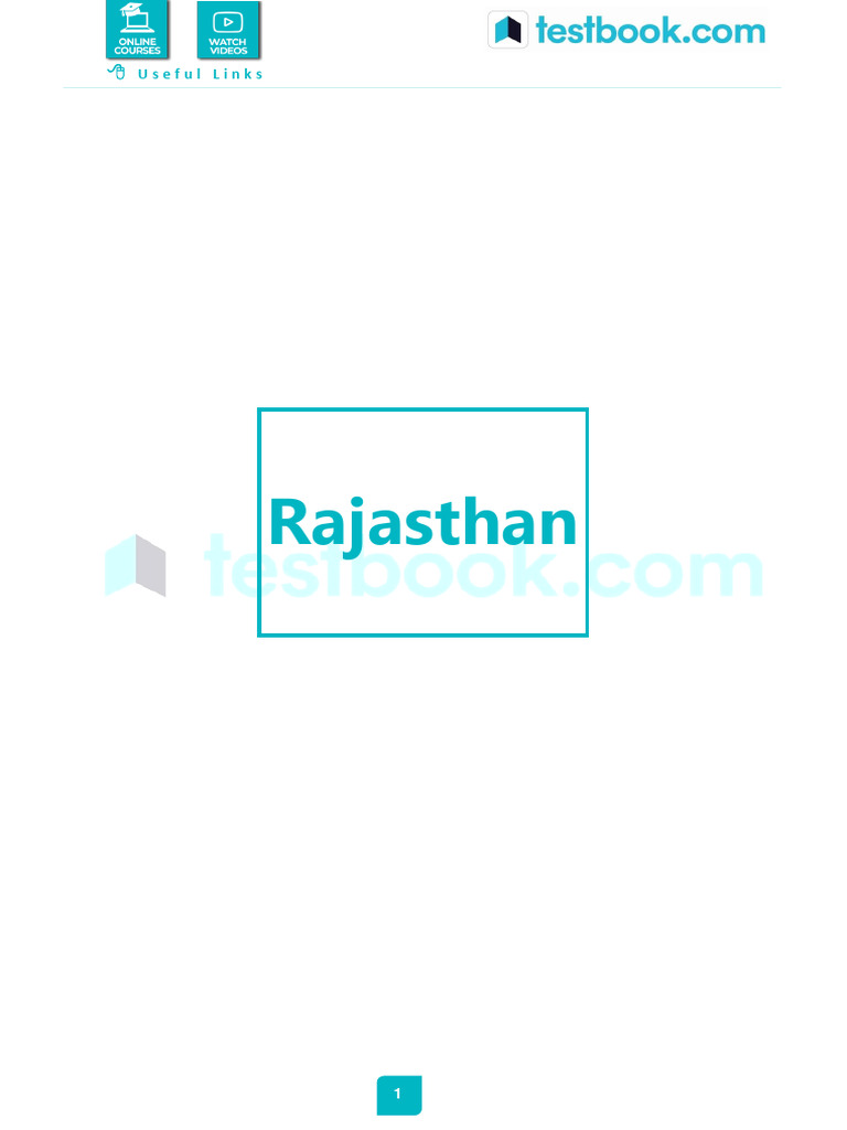 Rajasthan: Capital, Language, and Culture | PDF