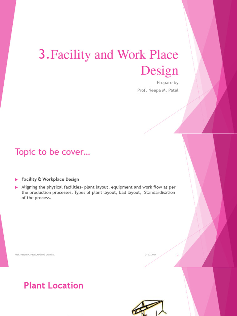 Unit.3 Facility and Work Place Design | PDF | Machines | Inventory