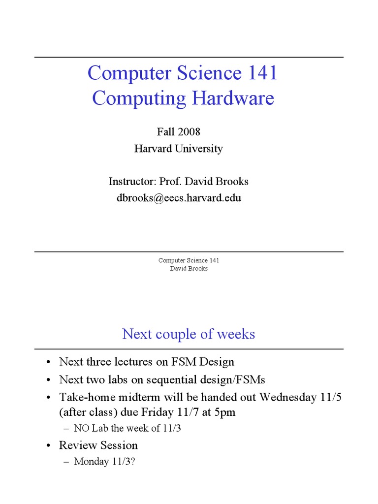 Computer Science 141 C I D Computing Hardware | PDF | Digital ...