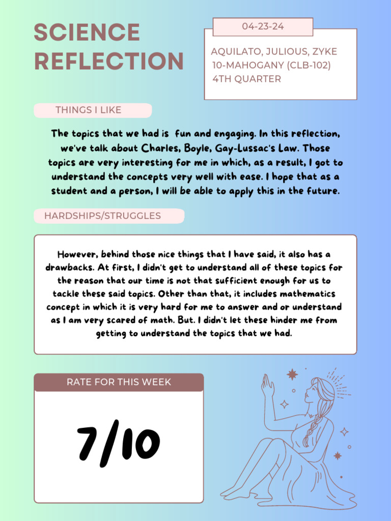 Science Reflection | PDF | Gases | Cognition