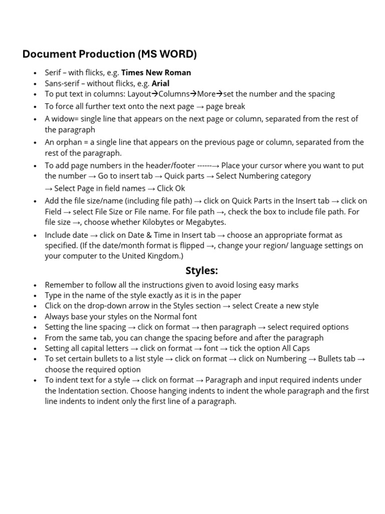 Document Production | PDF | Paragraph | Typefaces