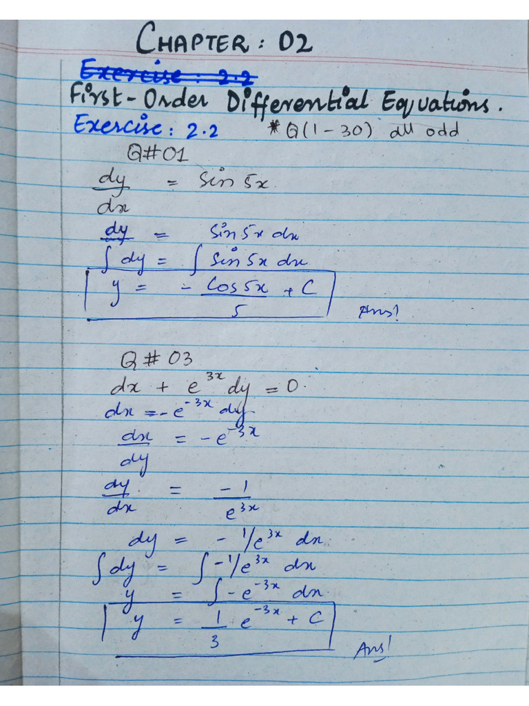Calculus - Exercise #2.2 | PDF