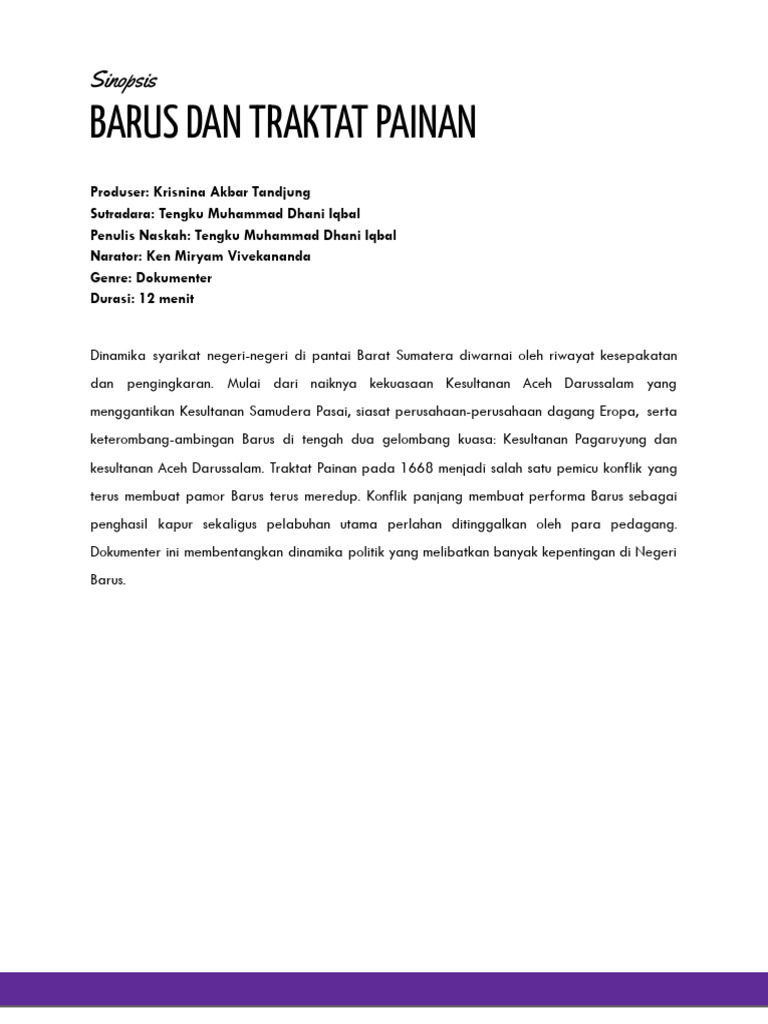 Barus: Konflik dan Traktat Painan | PDF | Sejarah