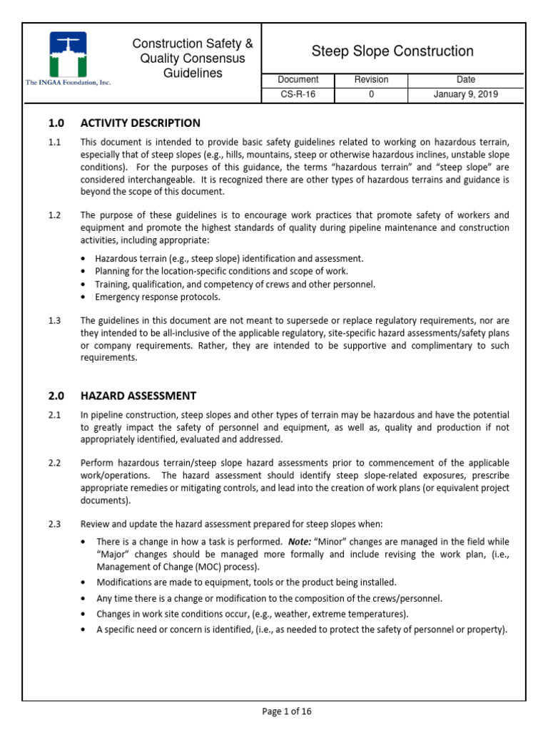 Steep Slope Construction | PDF | Hazards | General Contractor