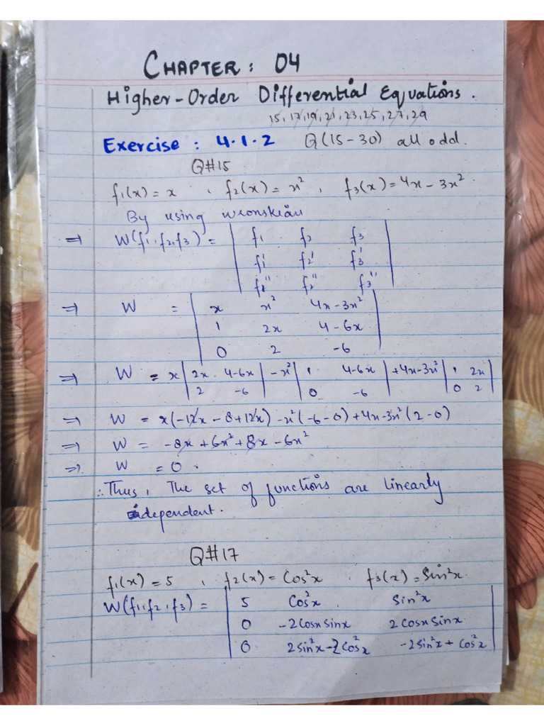 Calculus Exercise 4 1 2 Pdf