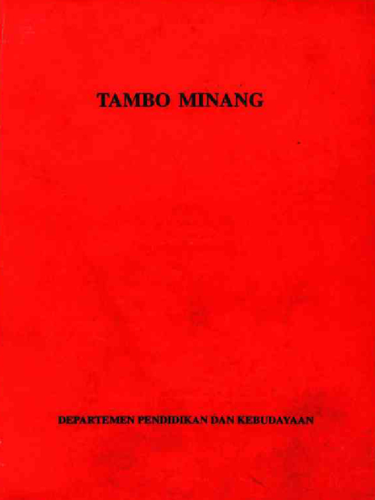 Tambo Minang. | PDF