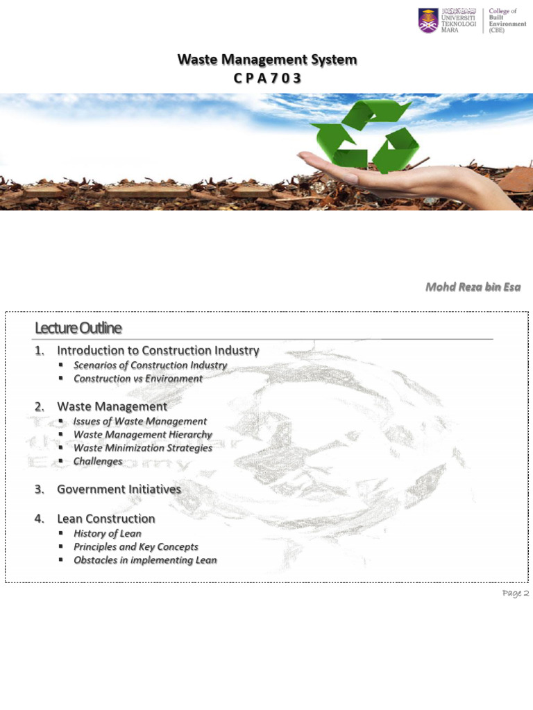 Construction Waste Management Strategies | PDF | Lean Manufacturing | Waste