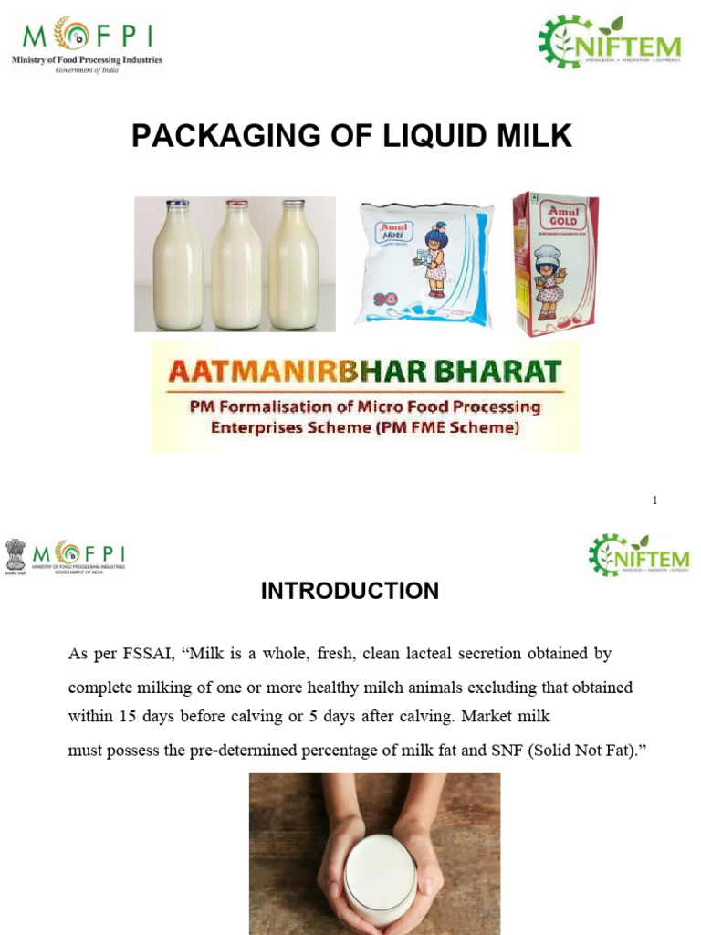 Liquid Milk Packaging | PDF | Packaging And Labeling | Milk