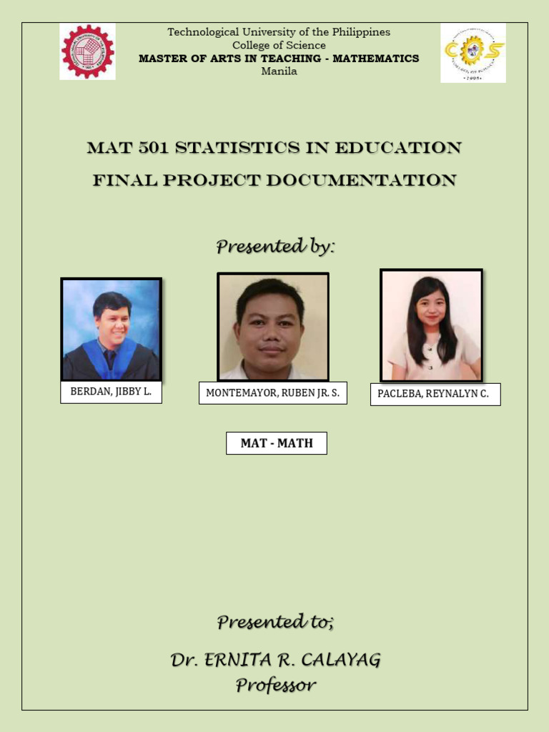 Final Project Documentation MAT 501 BMP (1) | PDF | Survey Methodology ...