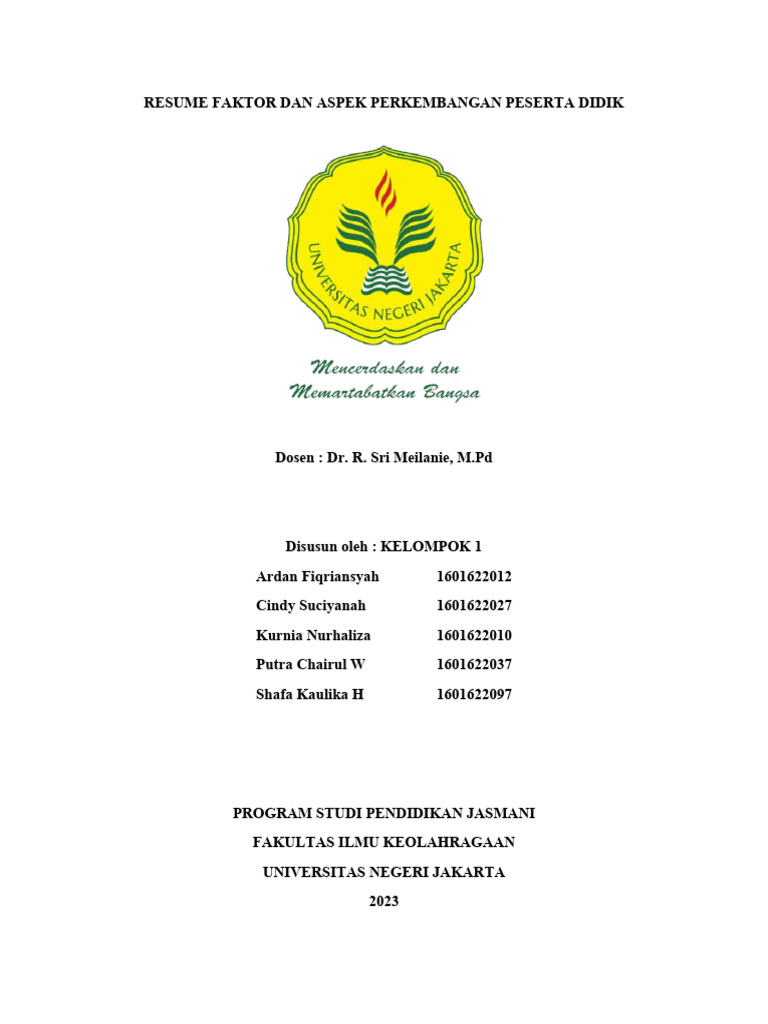 Kelompok 1 - PPD Resume | PDF