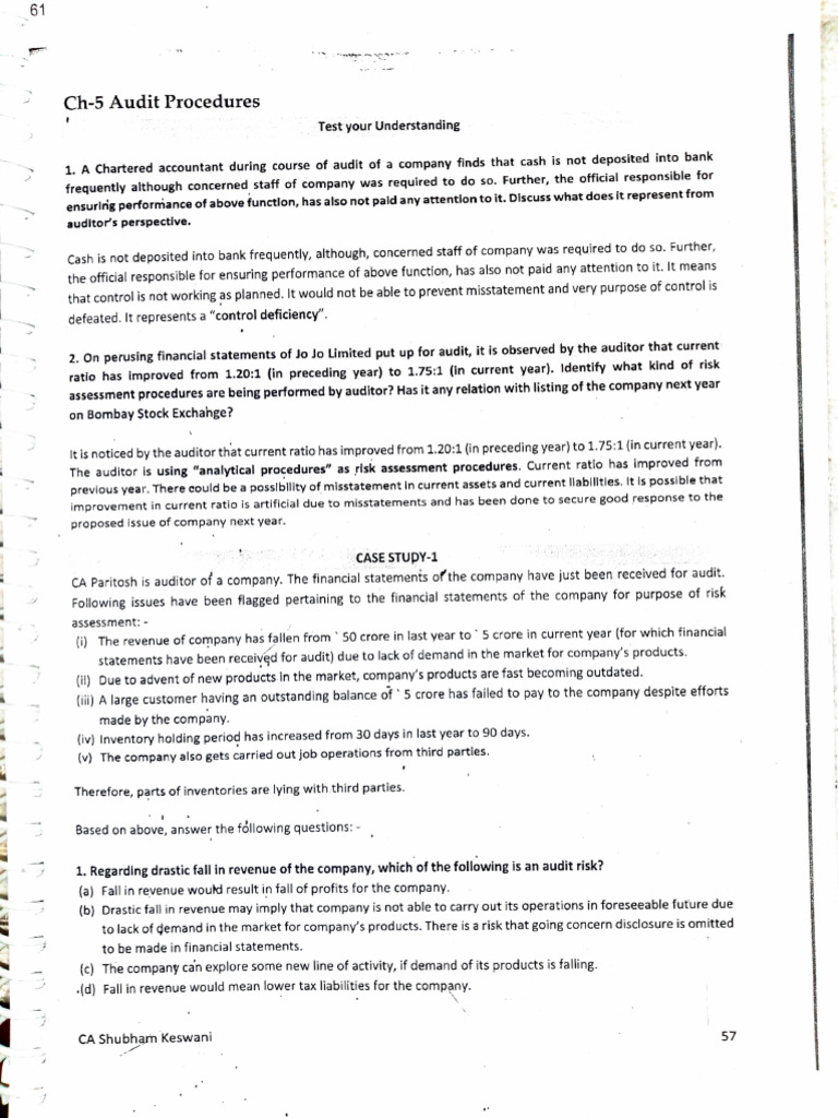 Audit Chapter 5 and 6 | PDF