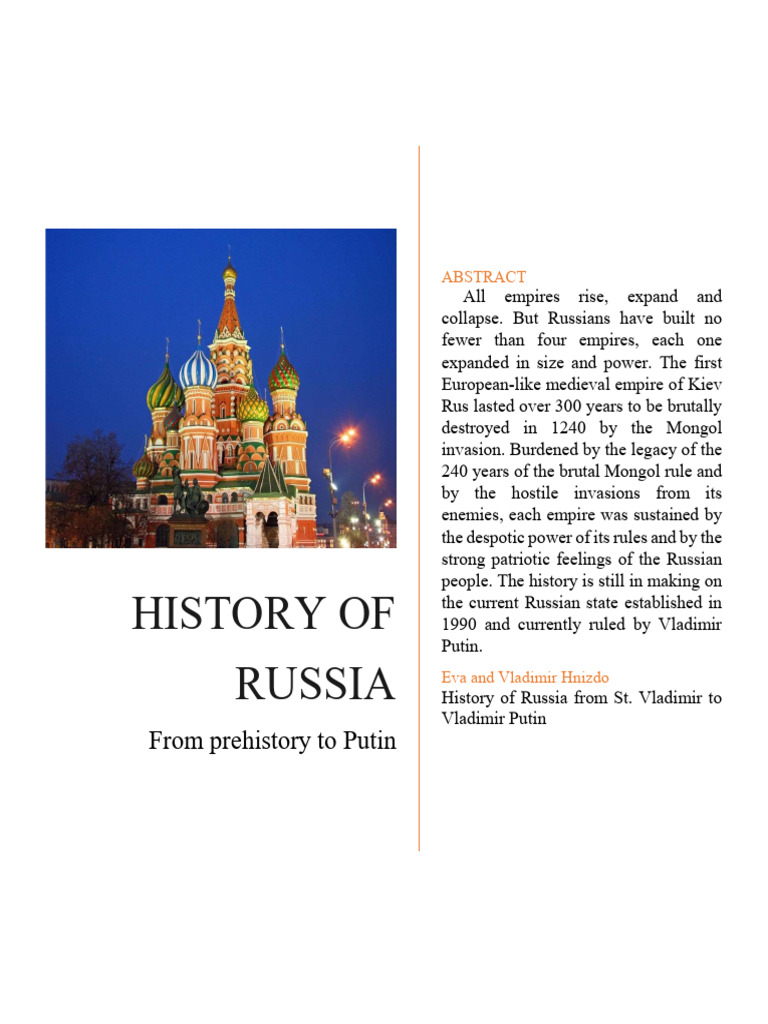 Russian History Part I | PDF | Slavs | Russian Empire