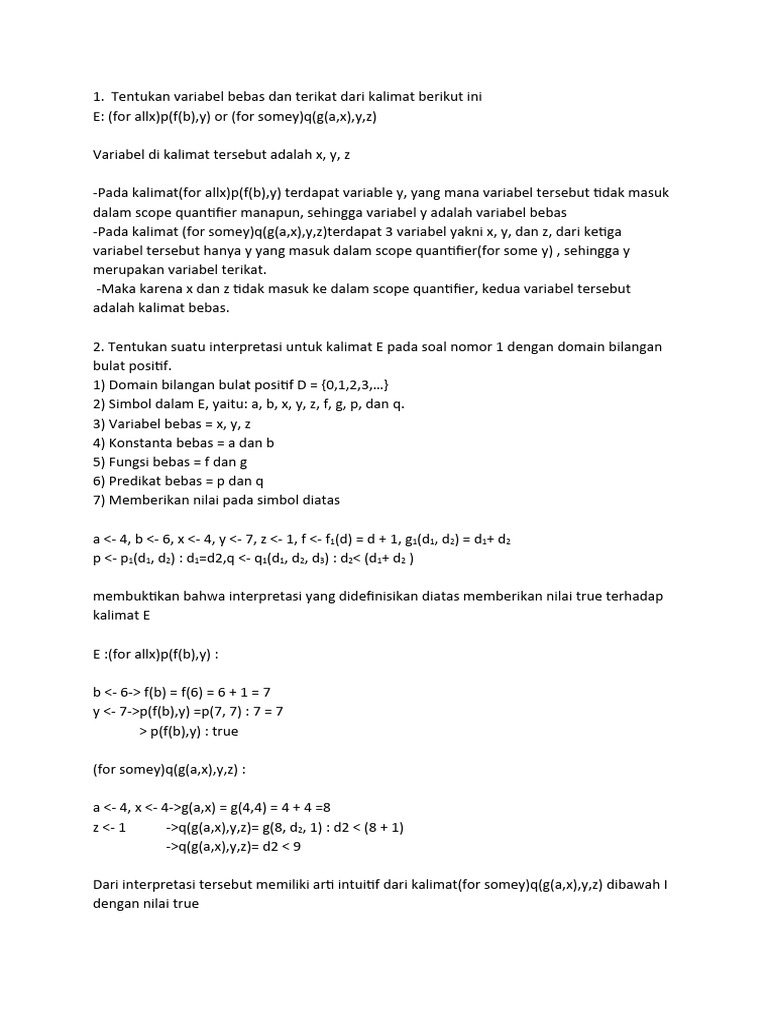 Diskusi 6 Logika Informatika | PDF | Sains & Matematika