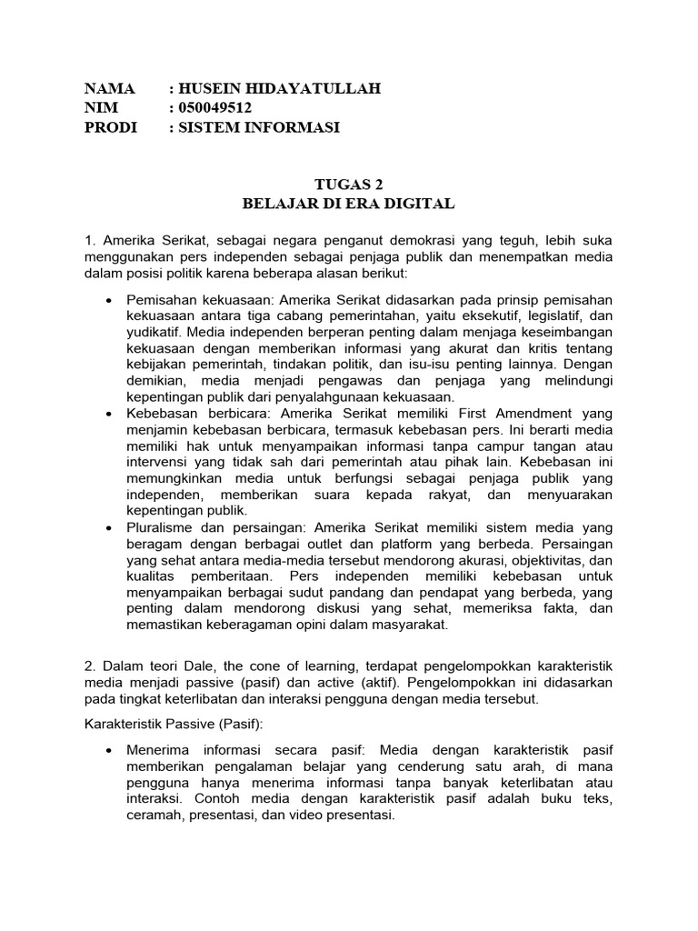 Tugas 2 Belajar Di Era Digital | PDF