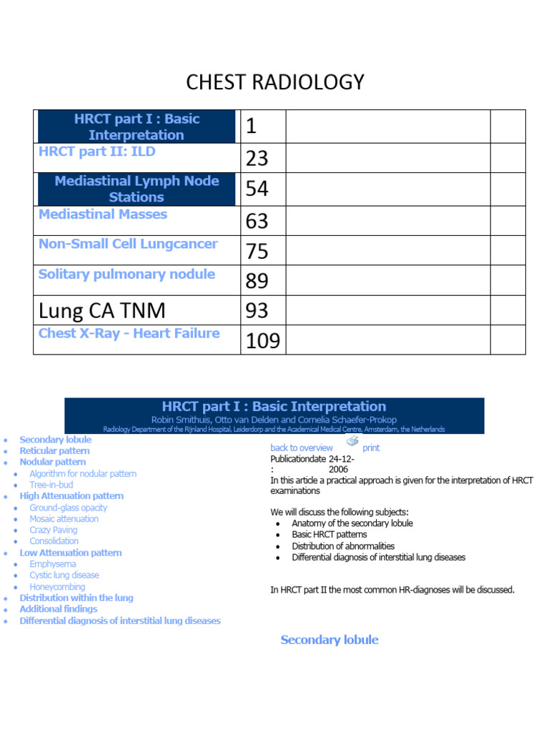 Chest Radiology | PDF | Lung | Respiratory Diseases