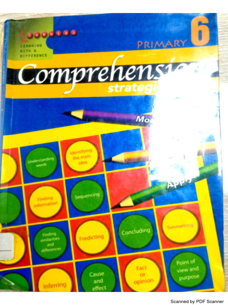 Comprehension Book Strategies PDF Image Scanner Vision