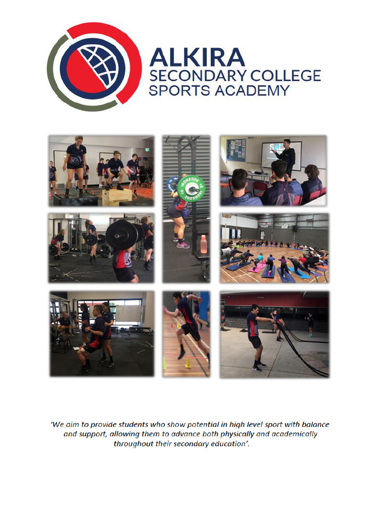 Alkira Sports Academy Overview | PDF | Physical Education | Sports