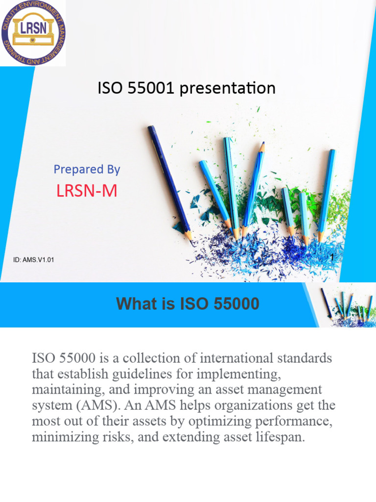 ISO 55001 Presentation | PDF | Asset Management | Risk
