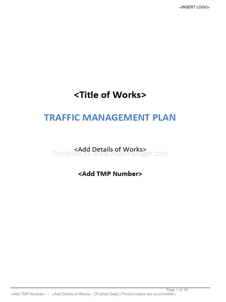 Traffic Management Plan | PDF | Traffic | Road