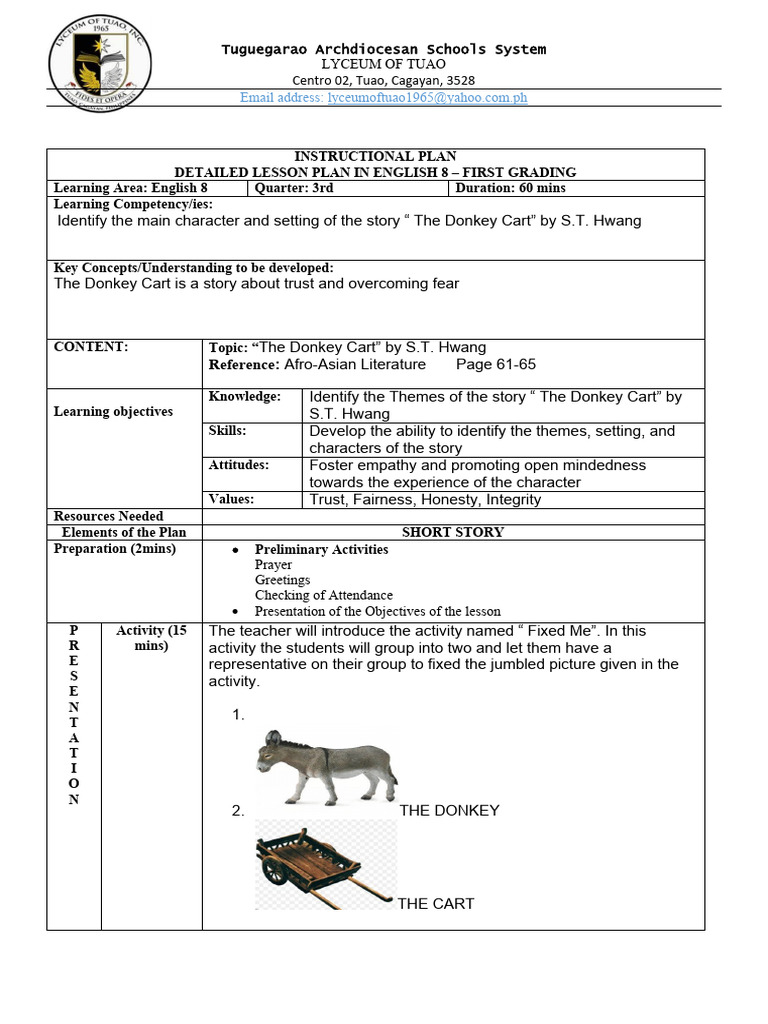 INSTRUCTIONAL-PLAN david | PDF | Pedagogy | Cognition