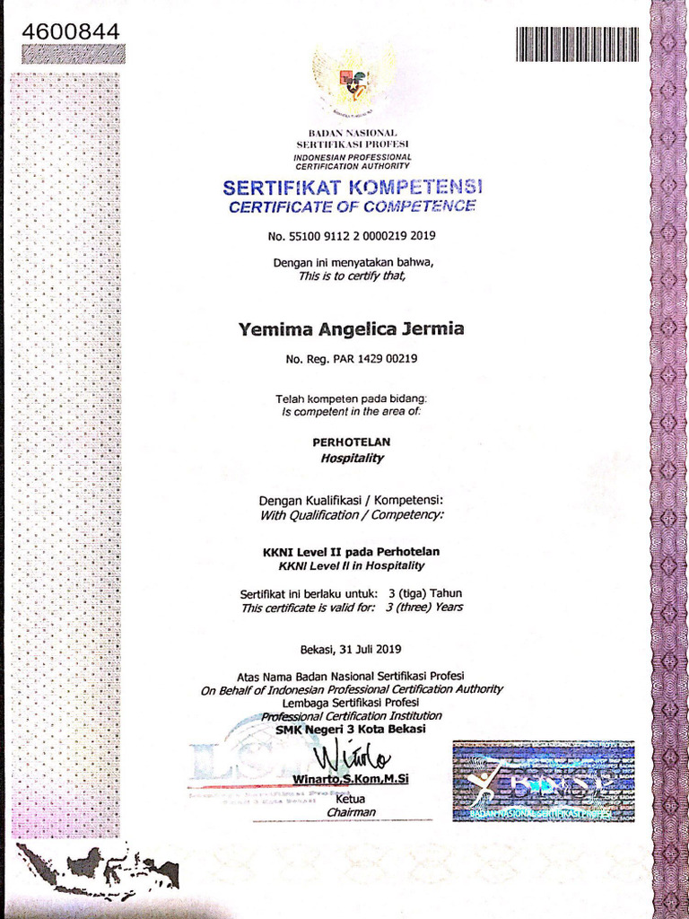 Certificate of Competence | PDF