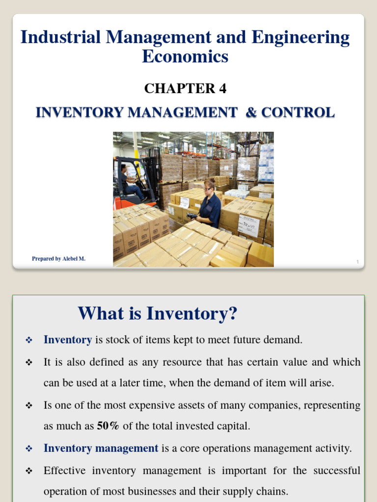 Ch 04 Inventory Management & Control 12-08-2016 EC | PDF | Inventory ...
