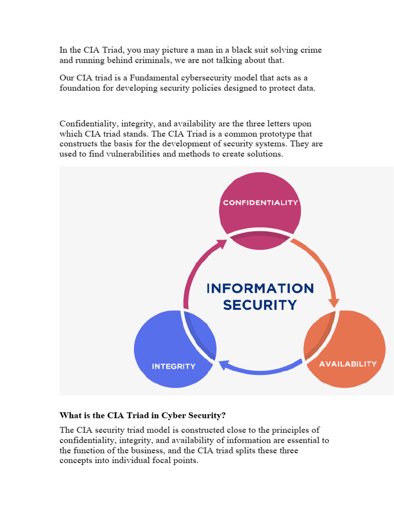 In The CIA Triad | Download Free PDF | Information Security | Security
