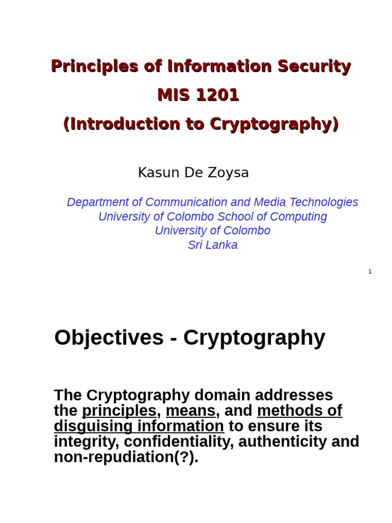 L2(IntroCrypto) | PDF | Cryptography | Key (Cryptography)