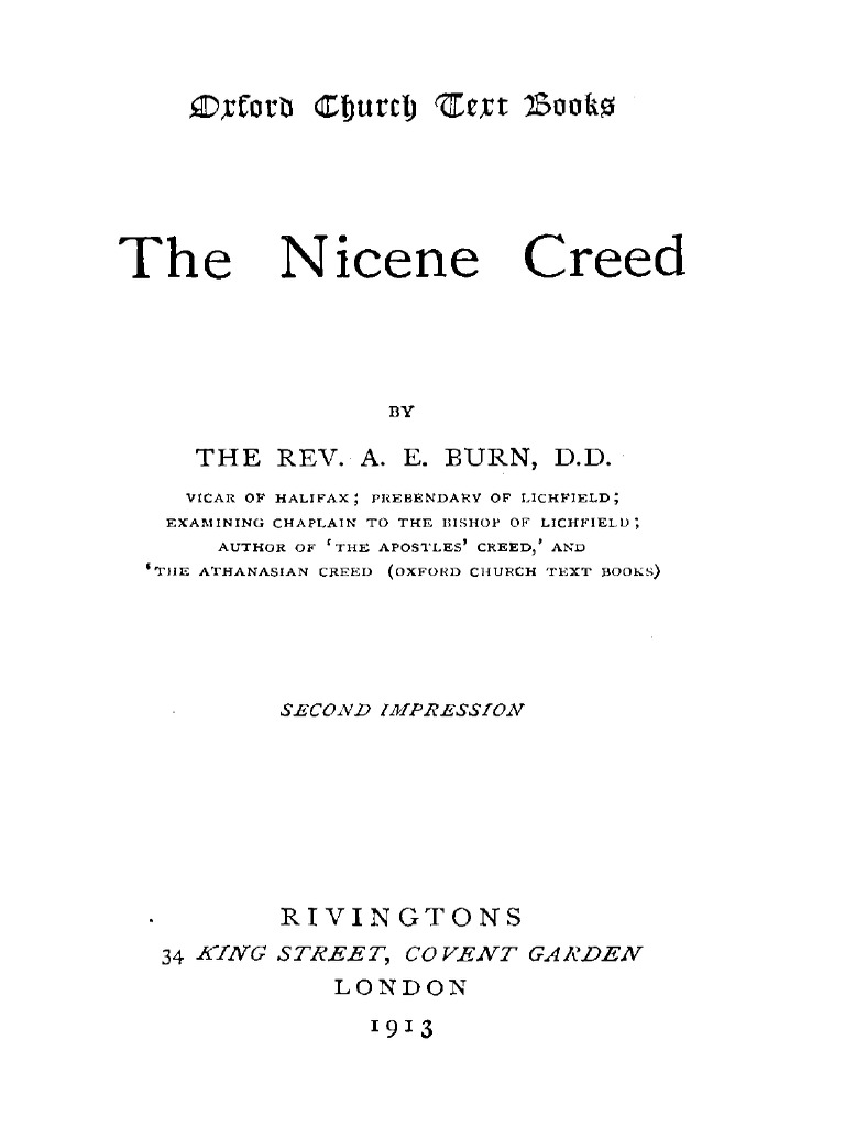 Nicene Creed Burn | PDF | Arianism | God The Father
