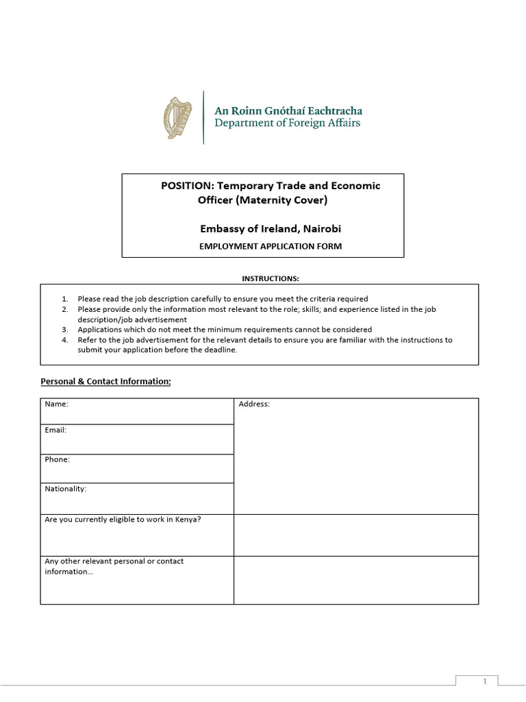Temporary-Trade-and-Economic-Officer-Application-Form | PDF | Fluency ... Temporary-Trade-and-Economic-Officer-Application-Form | PDF | Fluency ...
