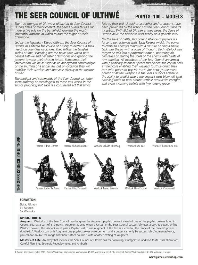 Ulthwe Seer Council | PDF