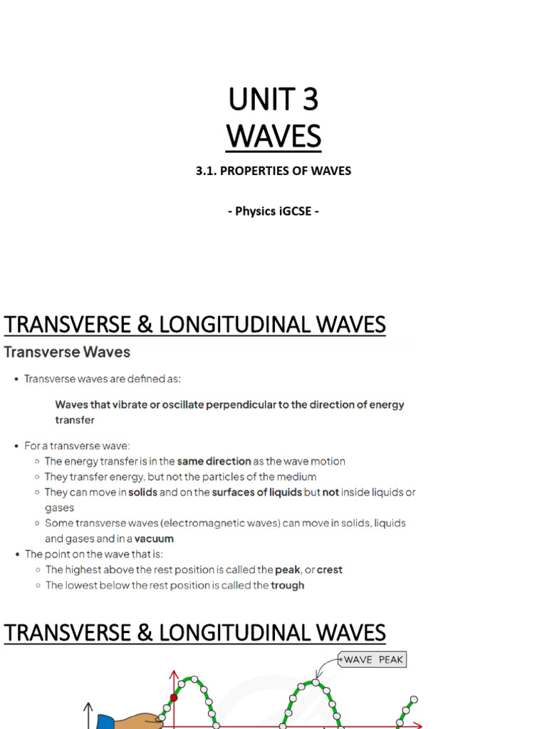 Unit 3 (Waves) | PDF