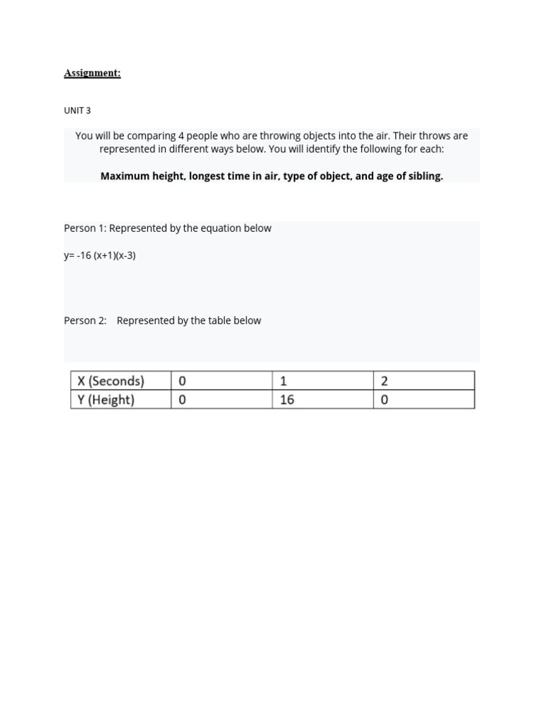 Alg 1 Part 2 Unit 3 | PDF