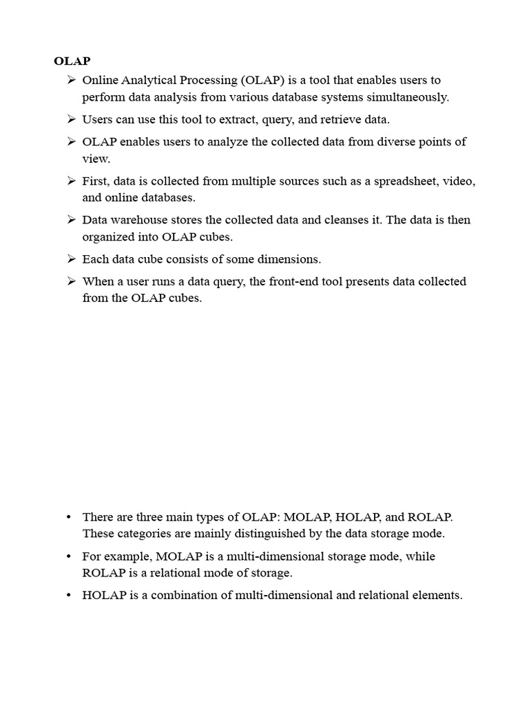 Unit IV - Data Warehousing and OLAP Technologies PDF | PDF | Relational Database | Databases