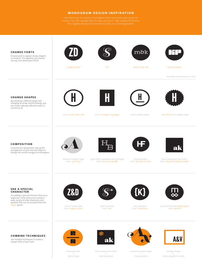 Monogram Inspiration | PDF | Typefaces | Notation