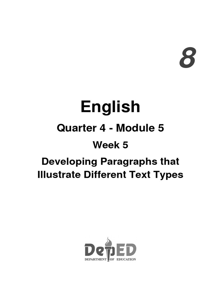 Text Types in Grade 8 English Module | PDF | Water | One Thousand And One Nights