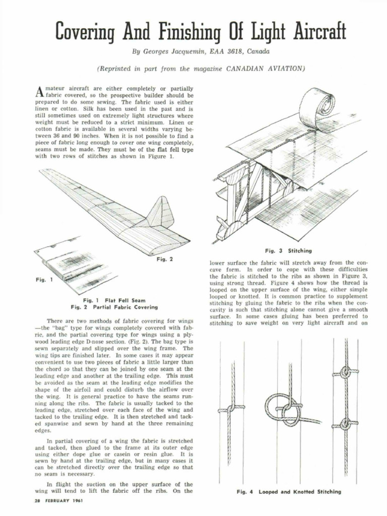 Covering and Finishing of Light Aircraft | PDF | Seam (Sewing) | Adhesive