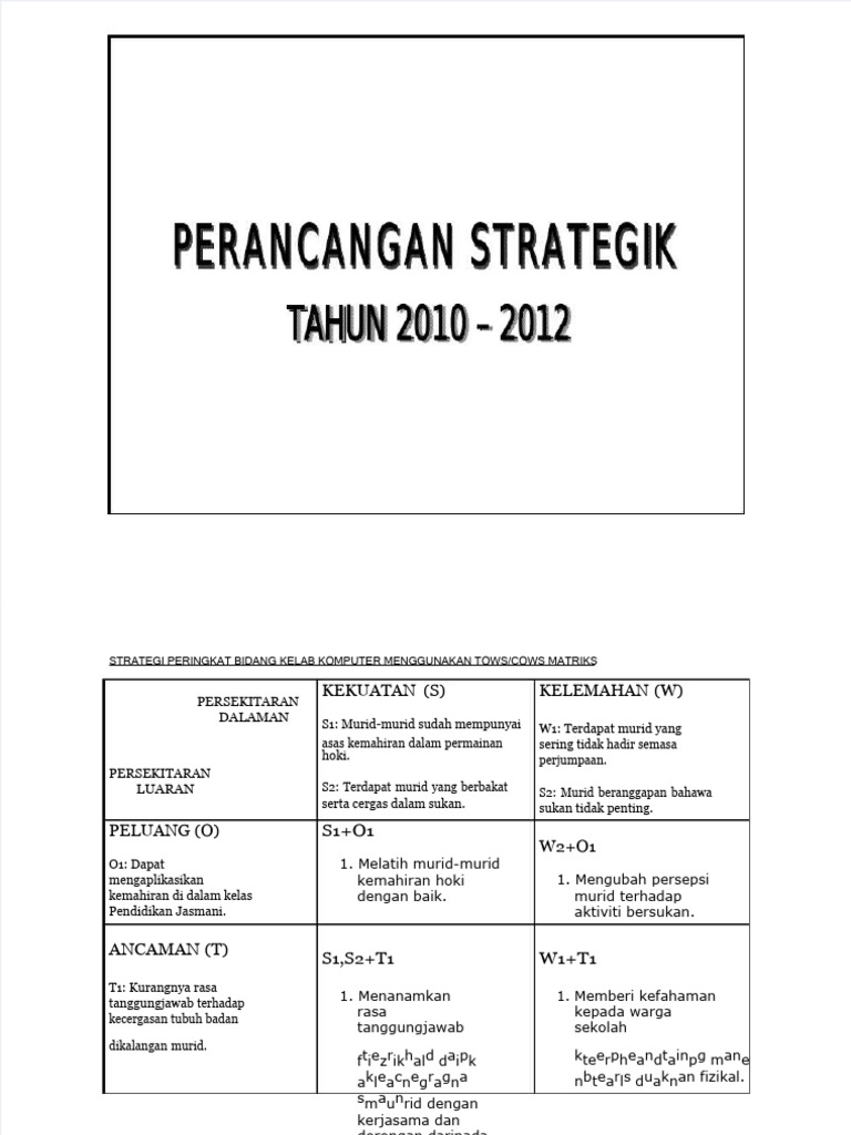 Dokumen - Tips - Pelan Strategik Sukan Hoki | PDF