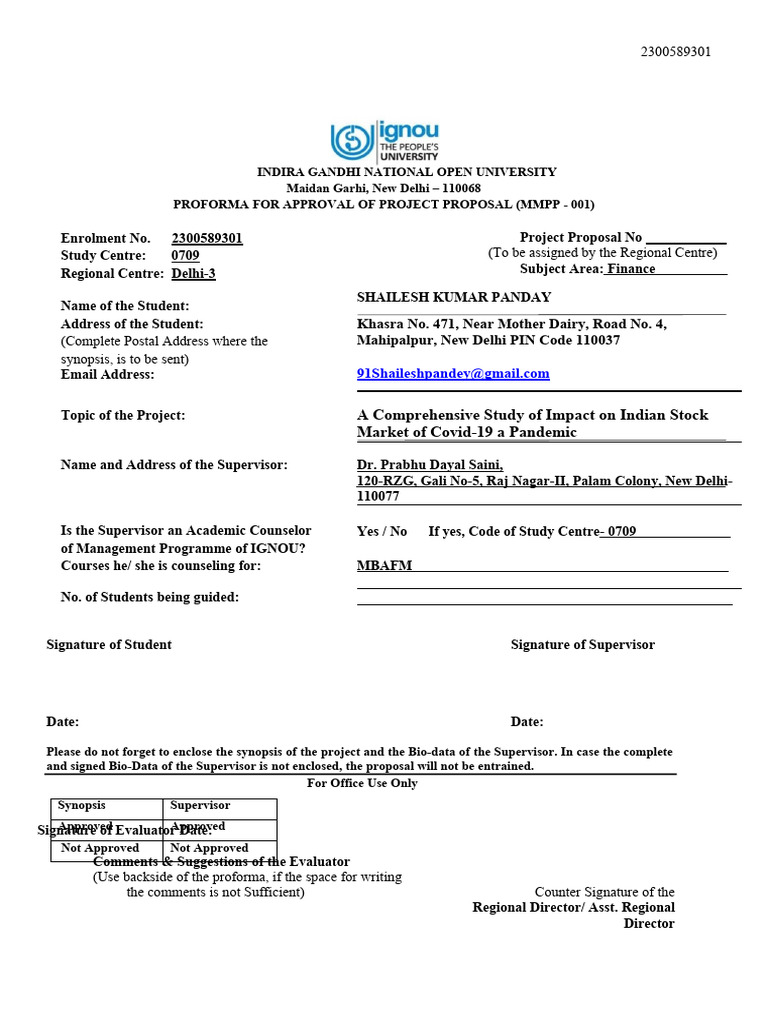 MMPP001 Project Guidelines-11 Shailesh Kumar Panday | PDF | Stock ...