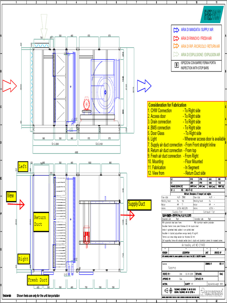 AHU-FF-03 | PDF | Flow Measurement | Sheet Metal