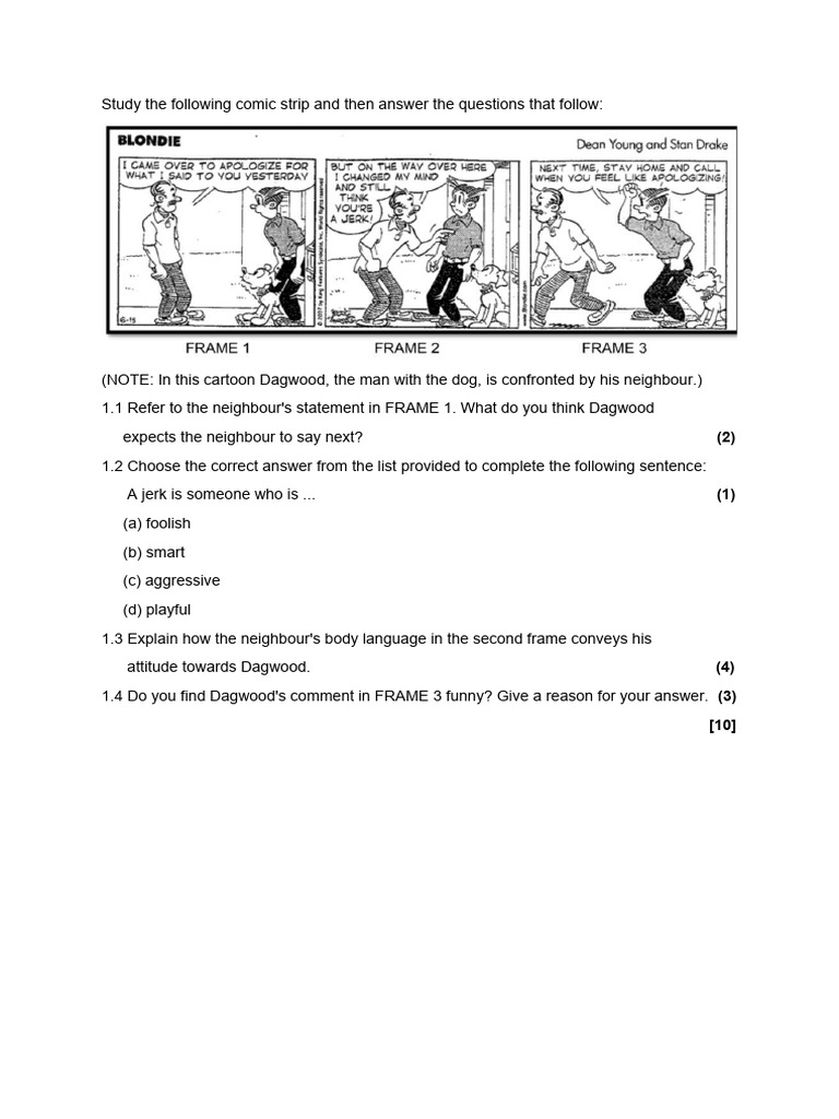 Comic Strip Analysis: Midnight Visitor | PDF | Games & Activities