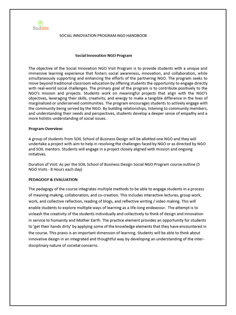 Social Innovation Handbook 1 1 Pdf Non Governmental