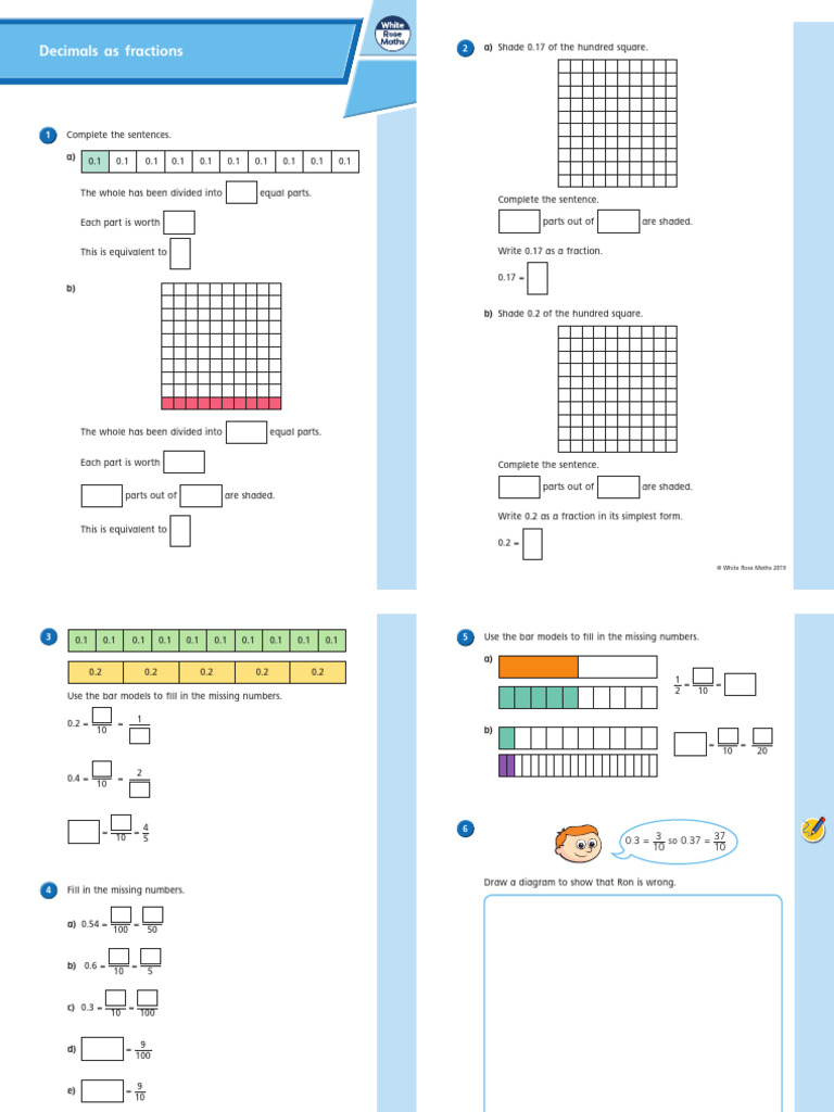Y6 Lesson 4 White Rose Week 5 | PDF | Division (Mathematics) | Lexicology