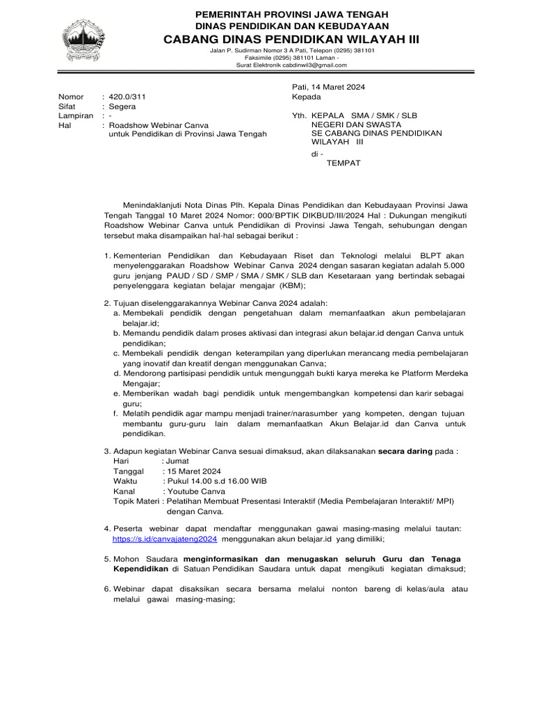 Webinar Canva Untuk Guru Dan Tenaga Pendidikan SMA, SMK, SLB Negeri ...