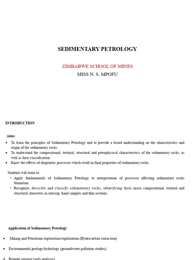 Introduction To Sedimentary Petrology | PDF | Sedimentary Rock ...